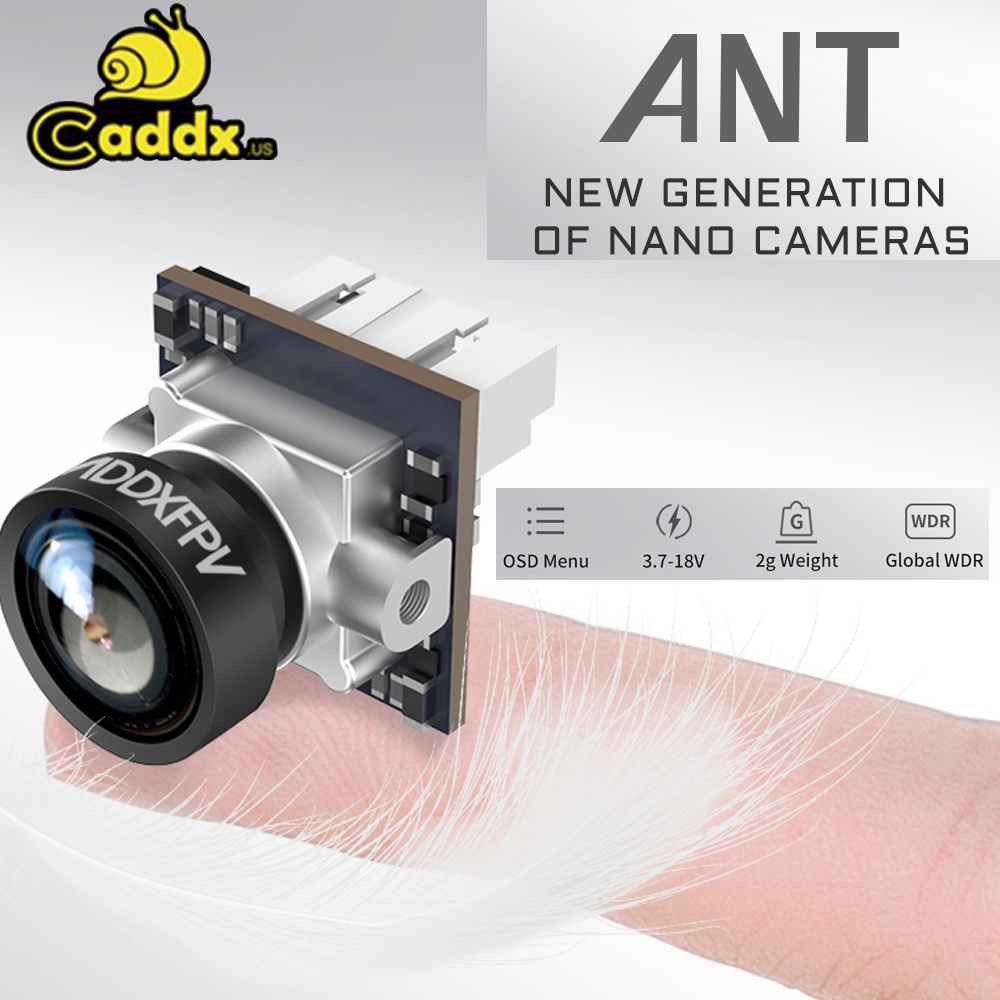 2g CADDX ANT 1200TVL Global WDR OSD 1.8mm Ultra Light FPV Nano Camera ...