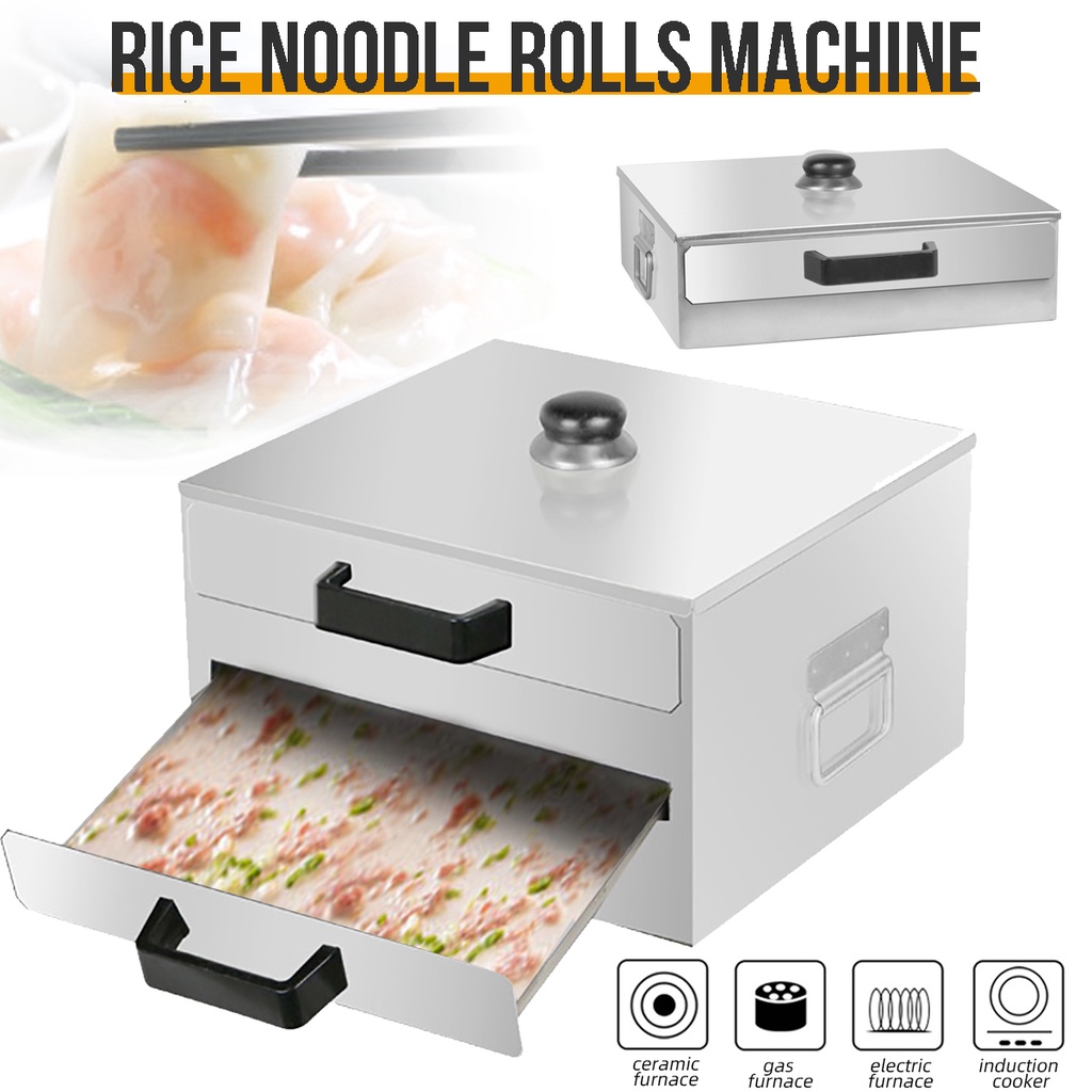 2/1 Tiers Silver Stainless Steel Noodle Rice Roll Steamed Bun Steam ...