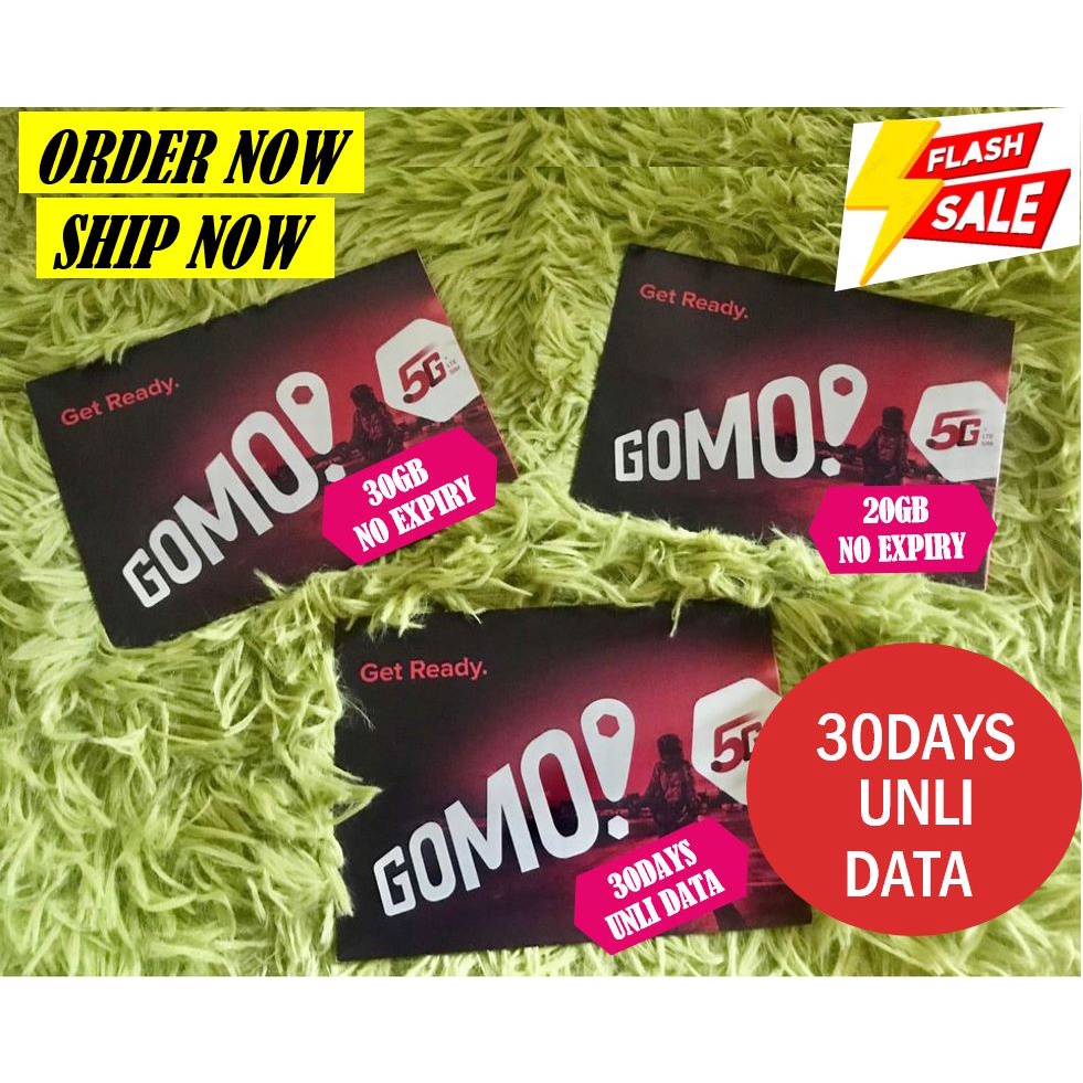 GOMO SIM w/30Days UNLI DATA 5G CAPABLE | Shopee Philippines