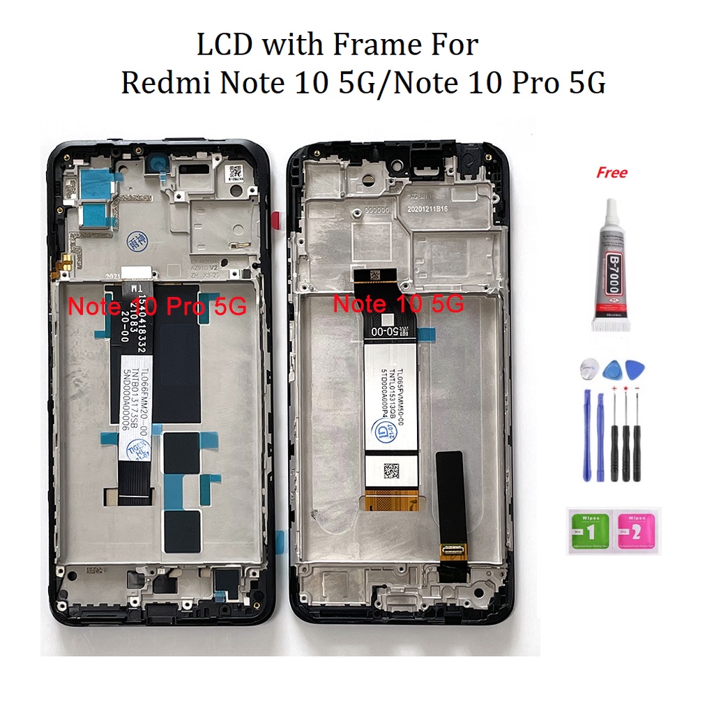LCD with Frame For Xiaomi Redmi Note 10 5G Note 10 Pro 4G 5G LCD ...
