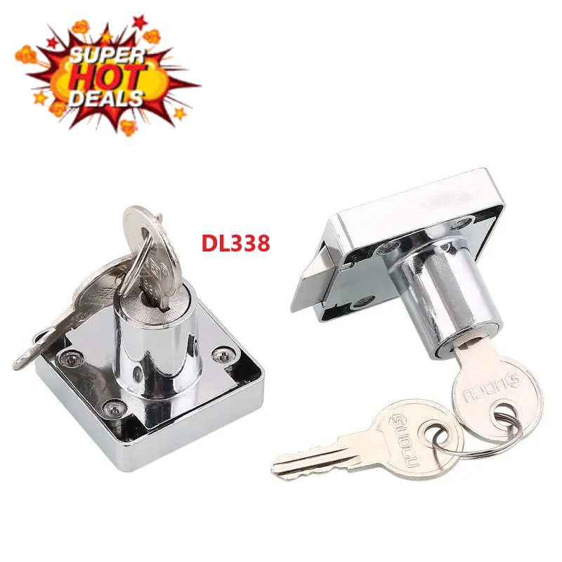 READY STOCK Heavy Duty Square Size 22mm Automatic Drawer Lock DL-338 ...
