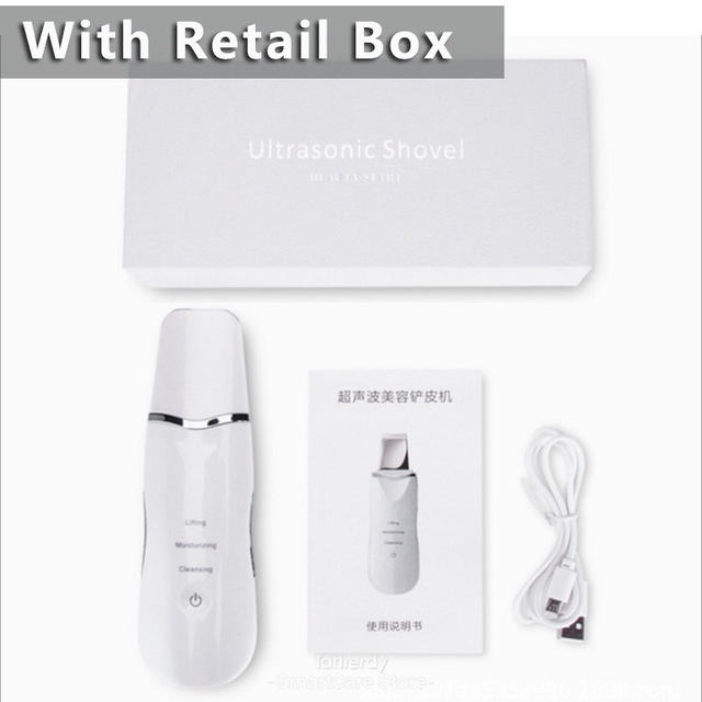 Ultrasonic facial shovel machine Iontophoresis Skin scrubber electric ...