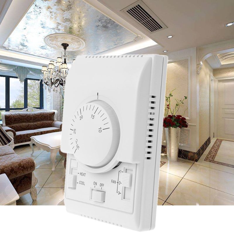 PCF* AC 220V Room Mechanical Thermostat Control Switch Air Conditioner ...
