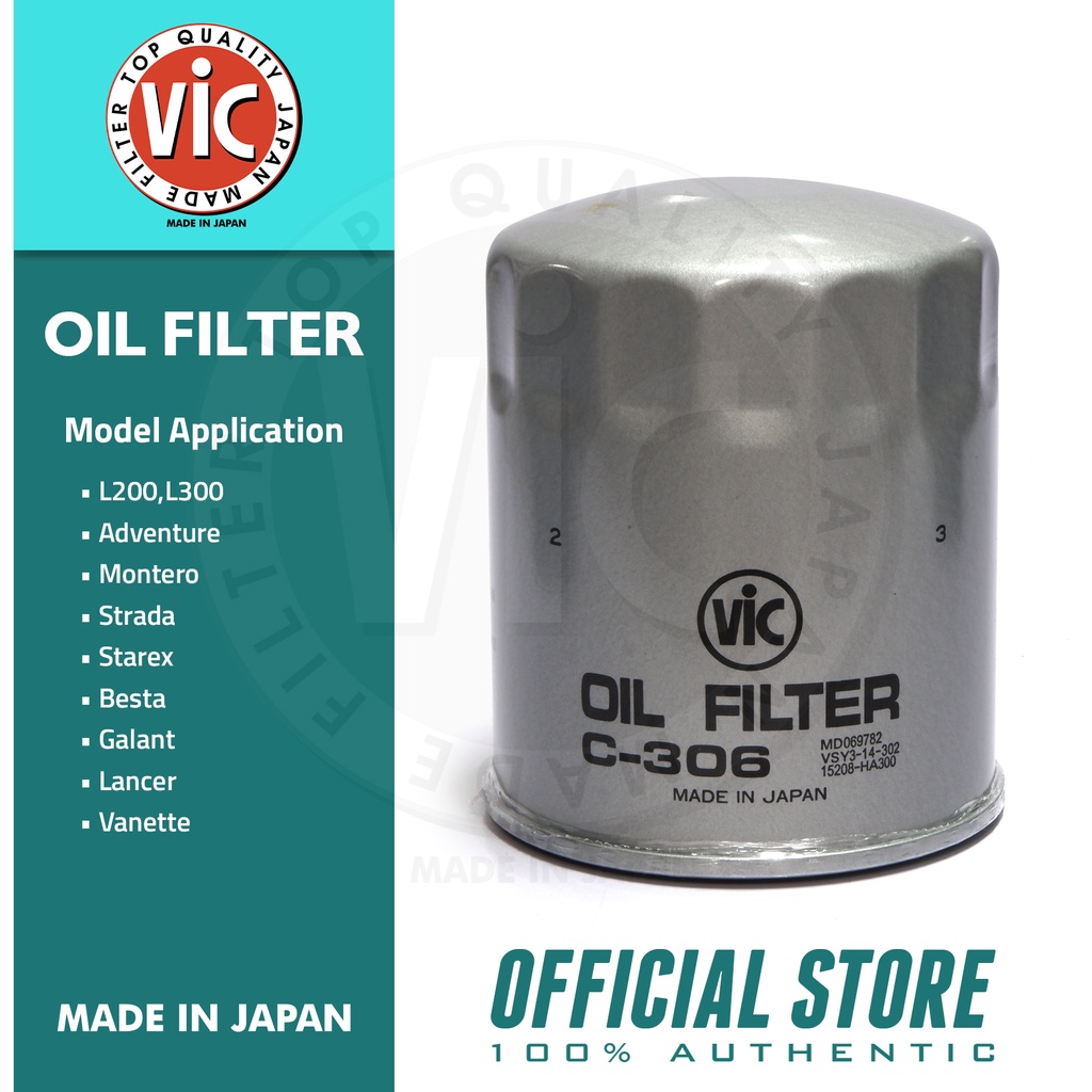 VIC Oil Filter C-306 for Mitsubishi L200,L300diesel,Montero,Strada ...