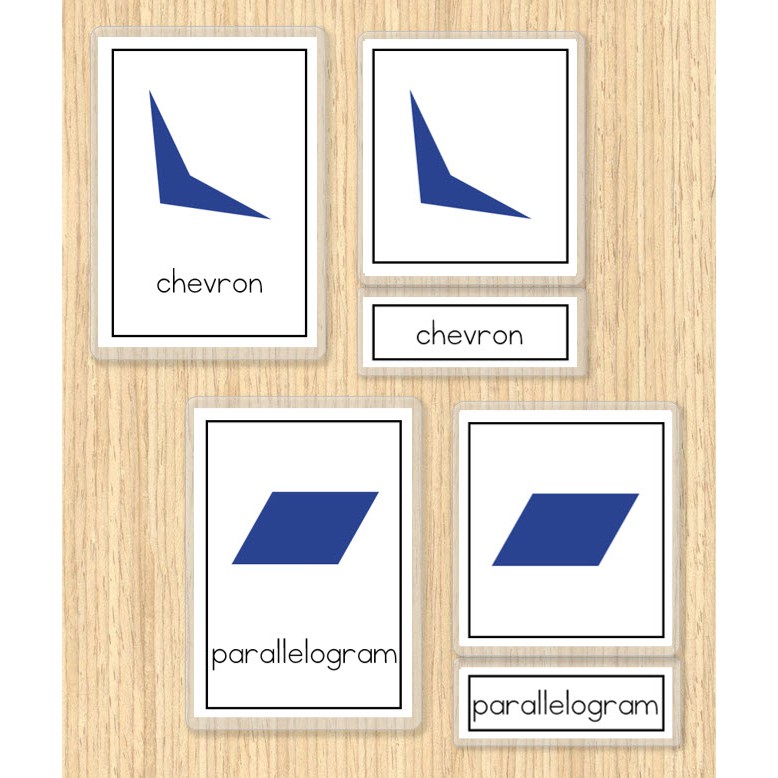 QUADRILATERALS - Montessori Three Part Cards - Nomenclature Cards ...