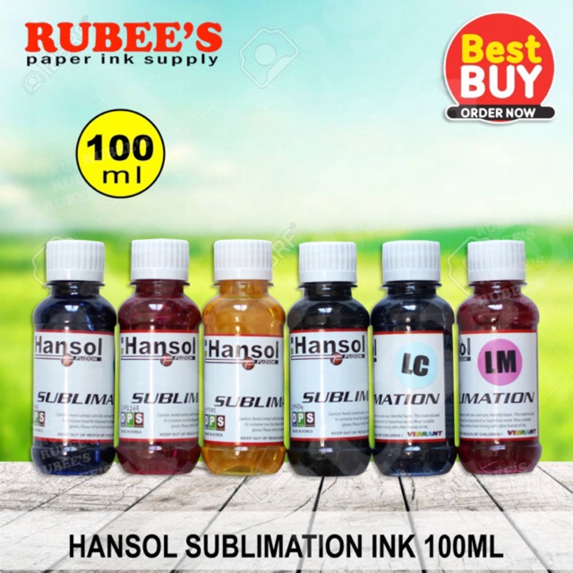 HANSOL SUBLIMATION INKS 100ML | Shopee Philippines