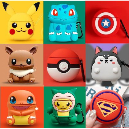 Silicone Case Cute Casing for inPods 12 12s i12 Airpods 1 2 (Template C ...