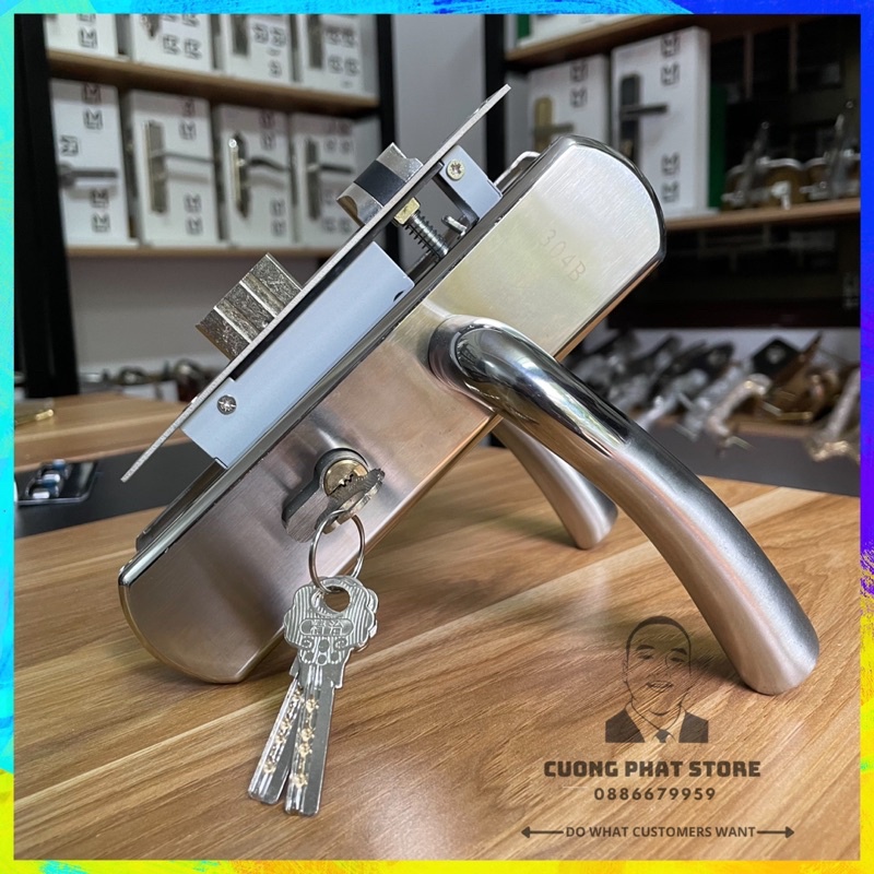 Stainless steel standard lever door lock for bedroom and motel room ...