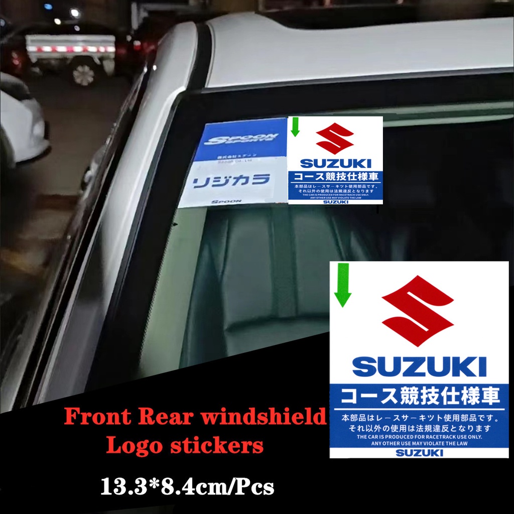 SUZUKI Windshield Electrostatic Sticker Japanese Modified Decal Auto ...