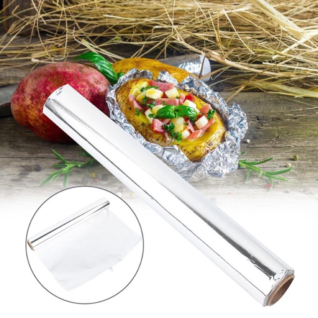 Aluminum Foil Thickening BBQ Paper Roll Wrapper Grill Roasting Baking ...