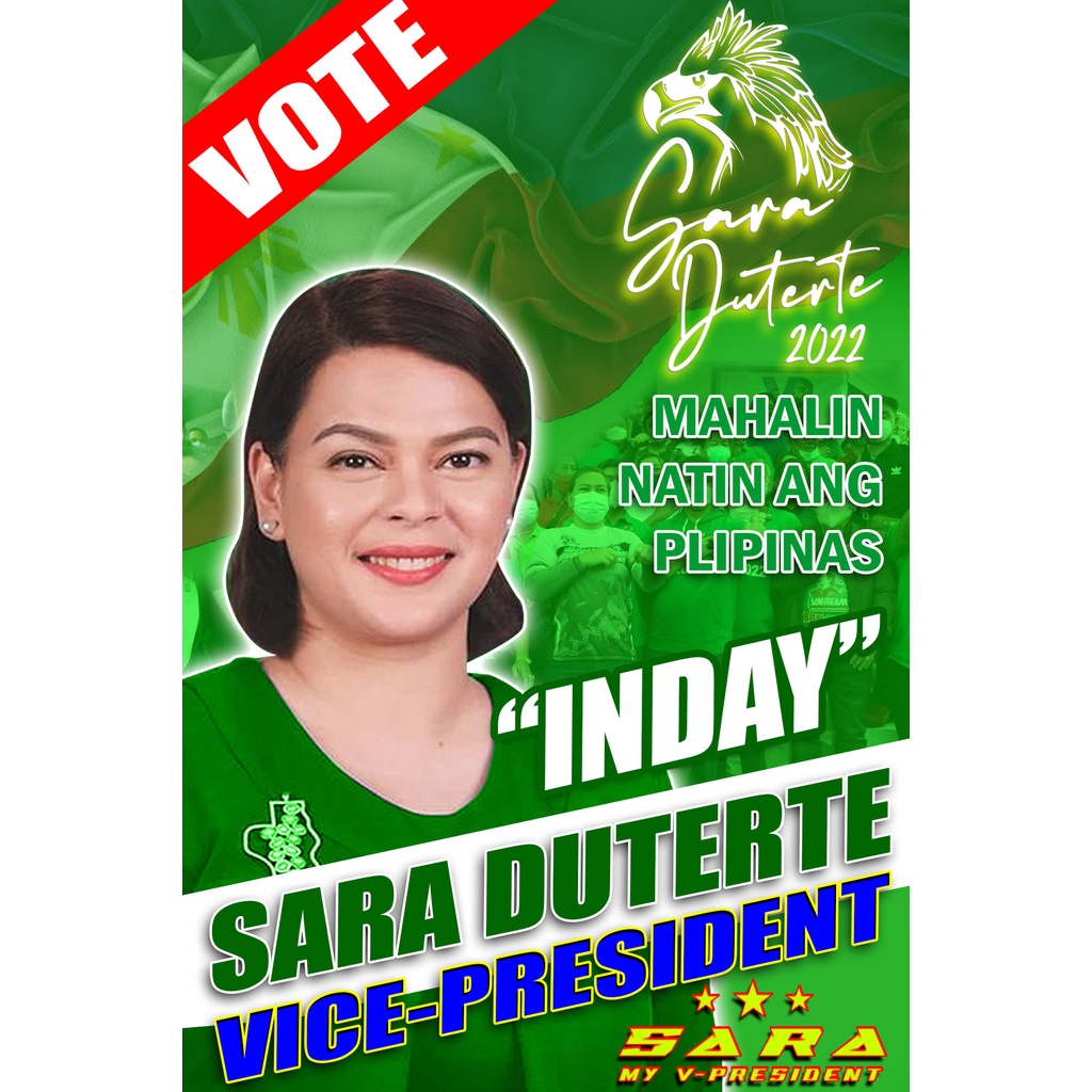 Election Tarpaulin BBM Bongbong Marcos SARA Duterte 2ft x 3ft | Shopee ...