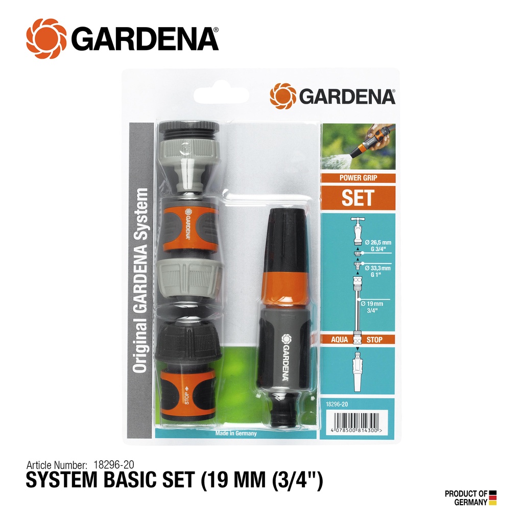GARDENA System Basic Set (3/4 Hose) | Shopee Philippines