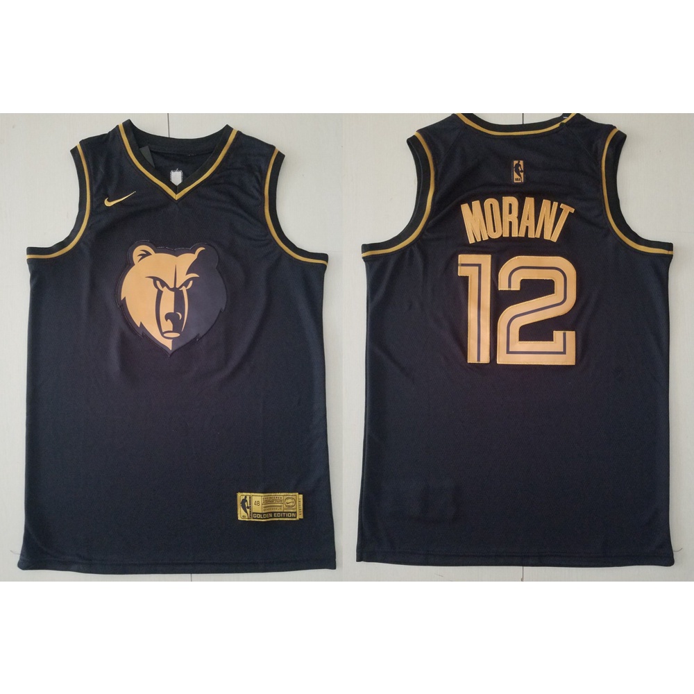 Memphis Grizzlies #12 Morant Jersey Embroidered NBA Basketball Shirt ...