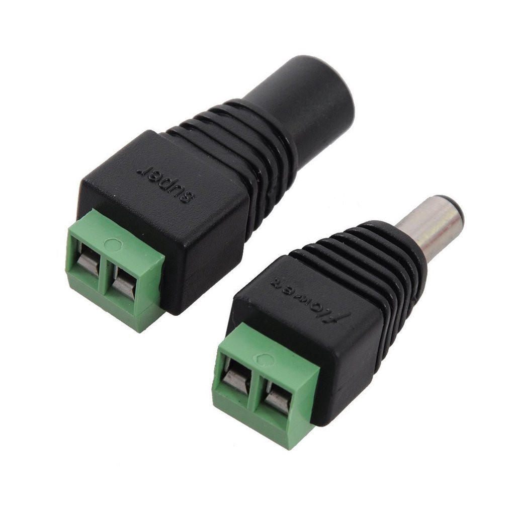 DC Power 5.5*2.1mm Male Female Solderless Head DC12V Power Supply ...