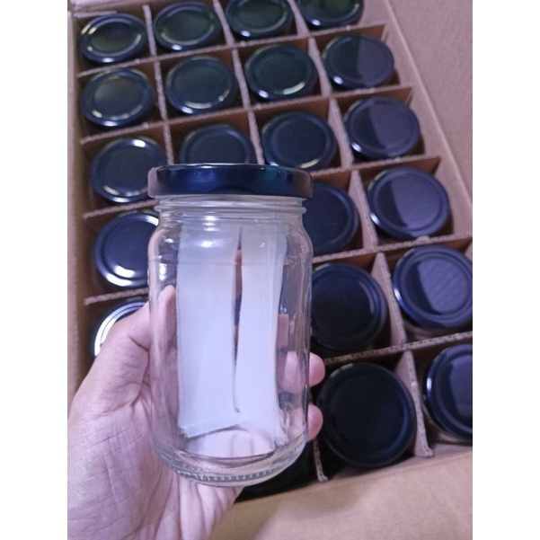 [24 PCS] M7177 Glass Jar 220 ml Generic Packer With Plastic Seal ...