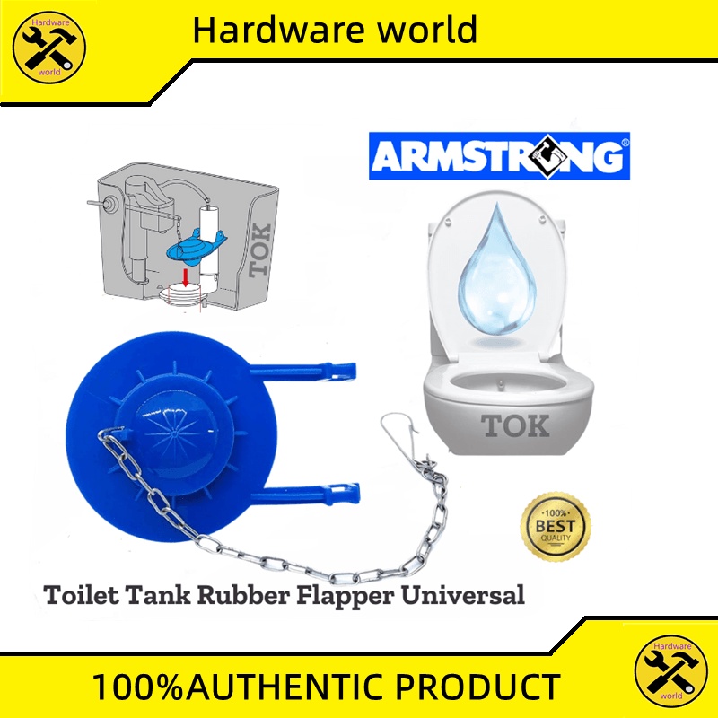 ARMSTRONG Standard Toilet Tank Rubber Flapper Drain Flush Set | Shopee ...