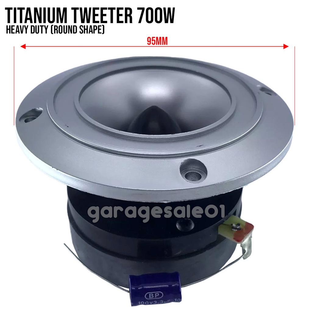 ⚡ 4" Round Titanium Tweeter 700W Driver Unit Heavy Duty⚡ | Shopee ...