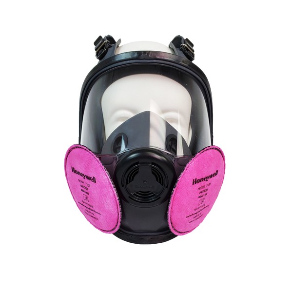 Honeywell Full Face Mask North RU6500 w/ 75FFP100 P100 Filter Silicone ...
