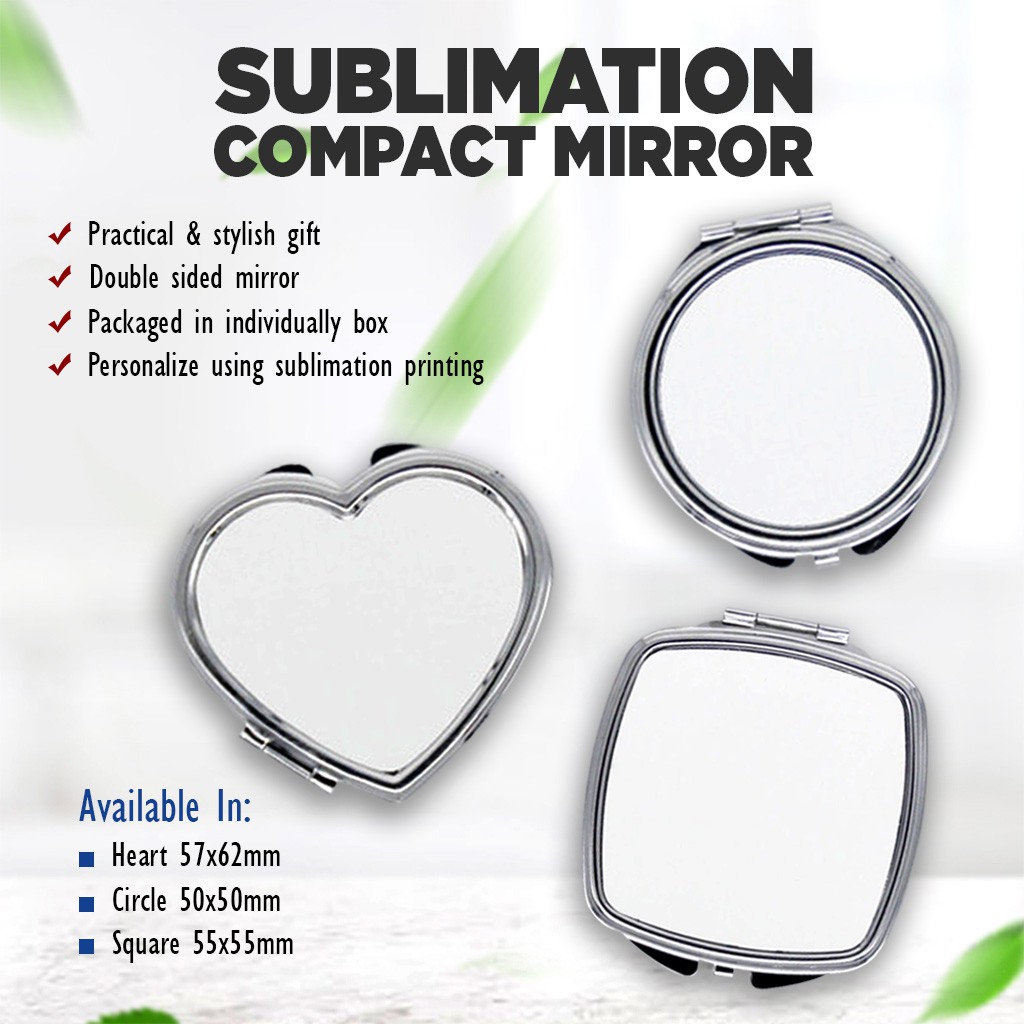 Sublimation Printable Compact Mirror Keychain - Blanks | Shopee Philippines