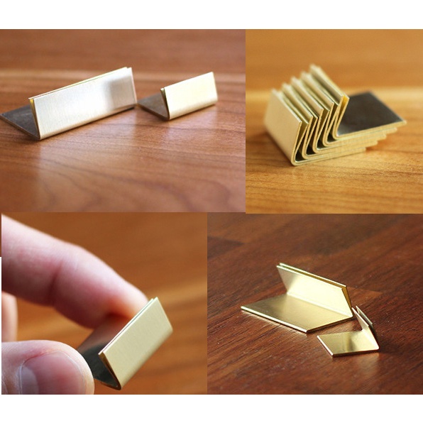 10 Brass Display Name Tag Holder Food Label Card Menu Stand Restaurant ...