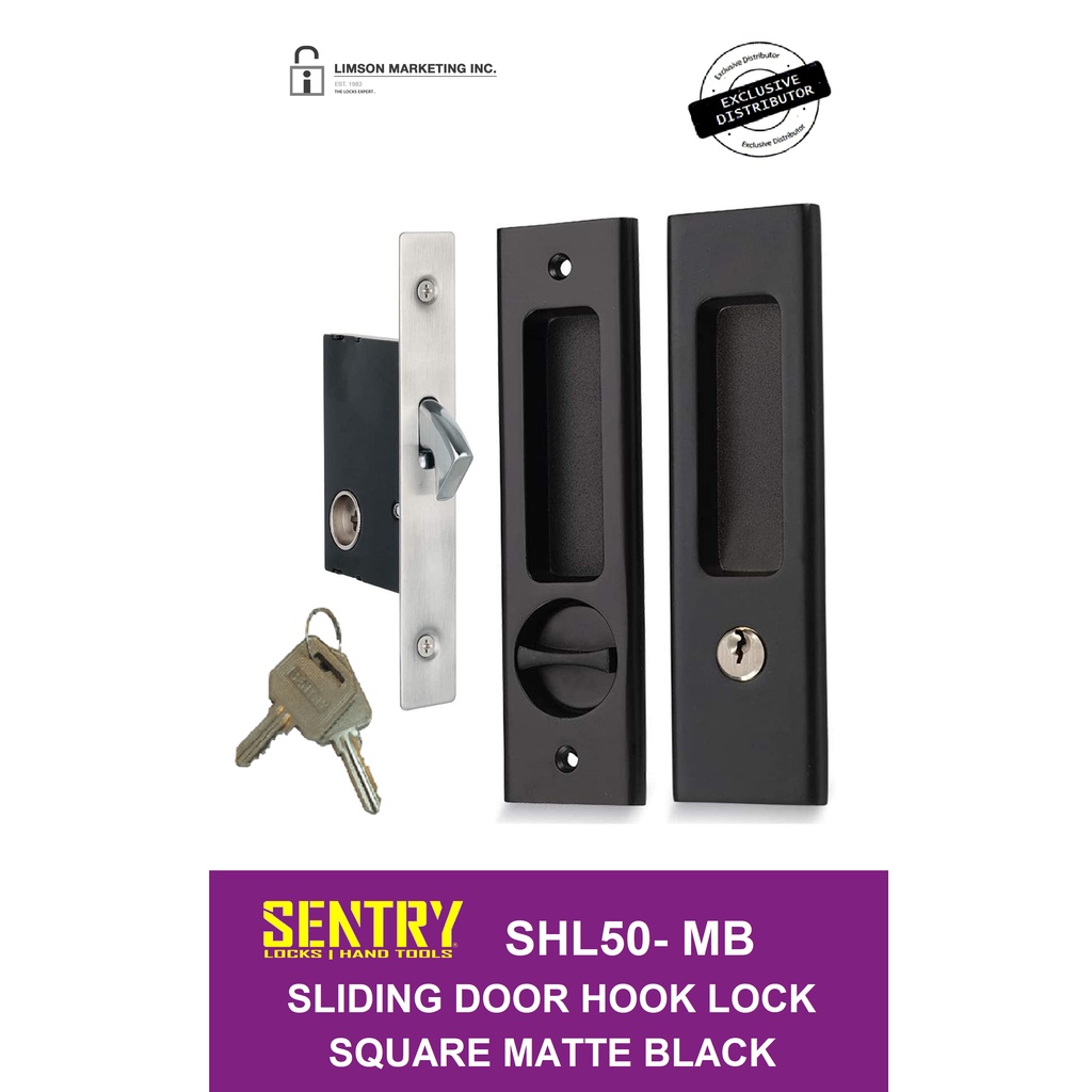 SENTRY SHL50 SLIDING DOOR HOOK LOCK SQUARE | Shopee Philippines