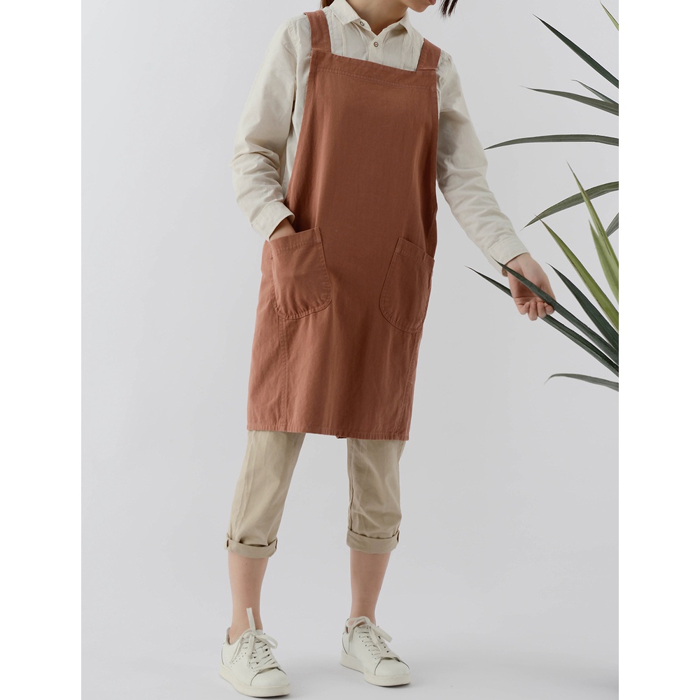 Japanese and Korean apron apron canvas cotton overalls apron coffee ...