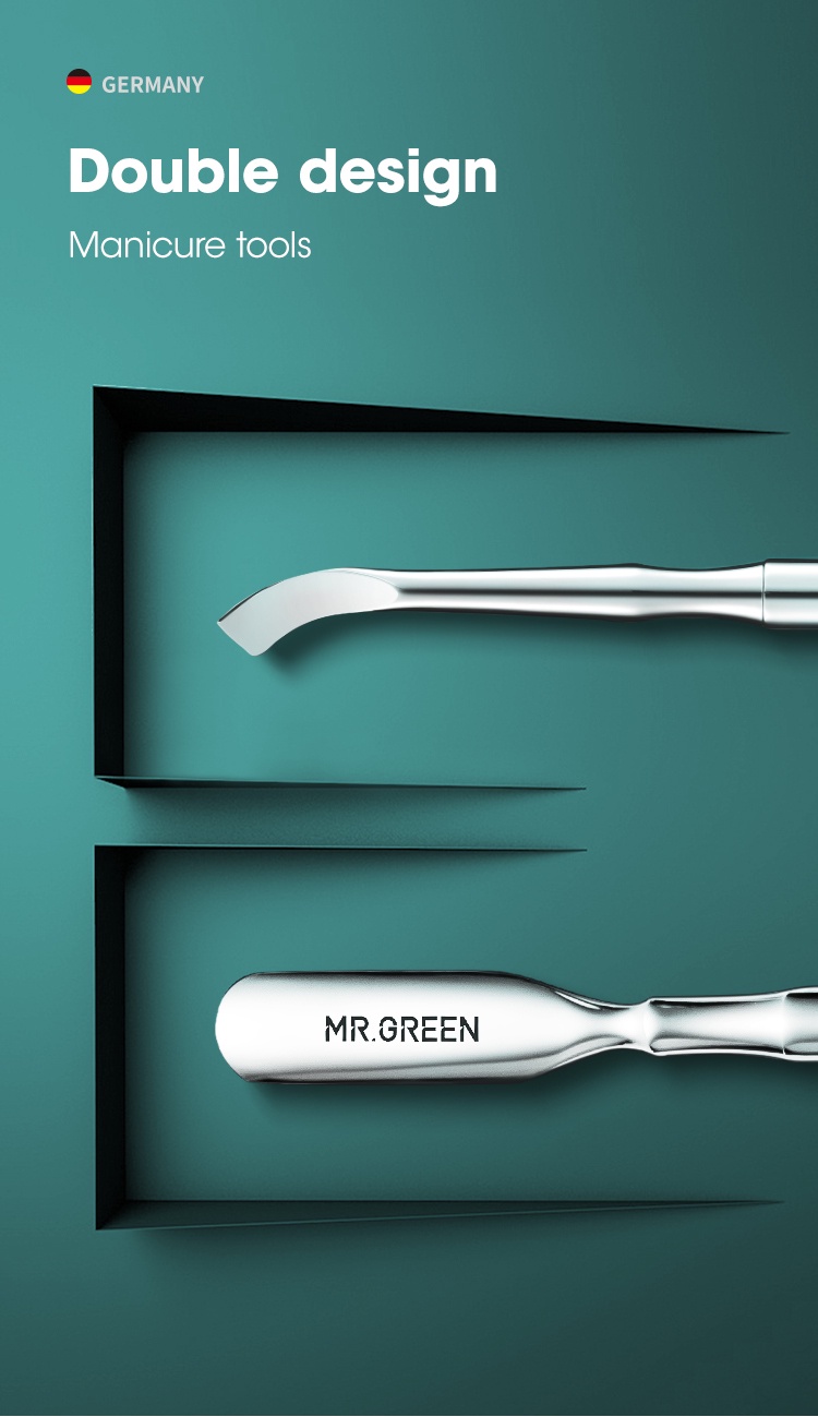 Mr.Green Cuticle Pusher Double Ended Manicure Tool Nail Dirt Cleaner ...
