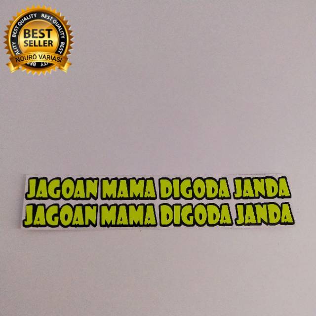 Cutting stickers for JAGOAN MAMA IN GODA JANDA words for helmet visors ...
