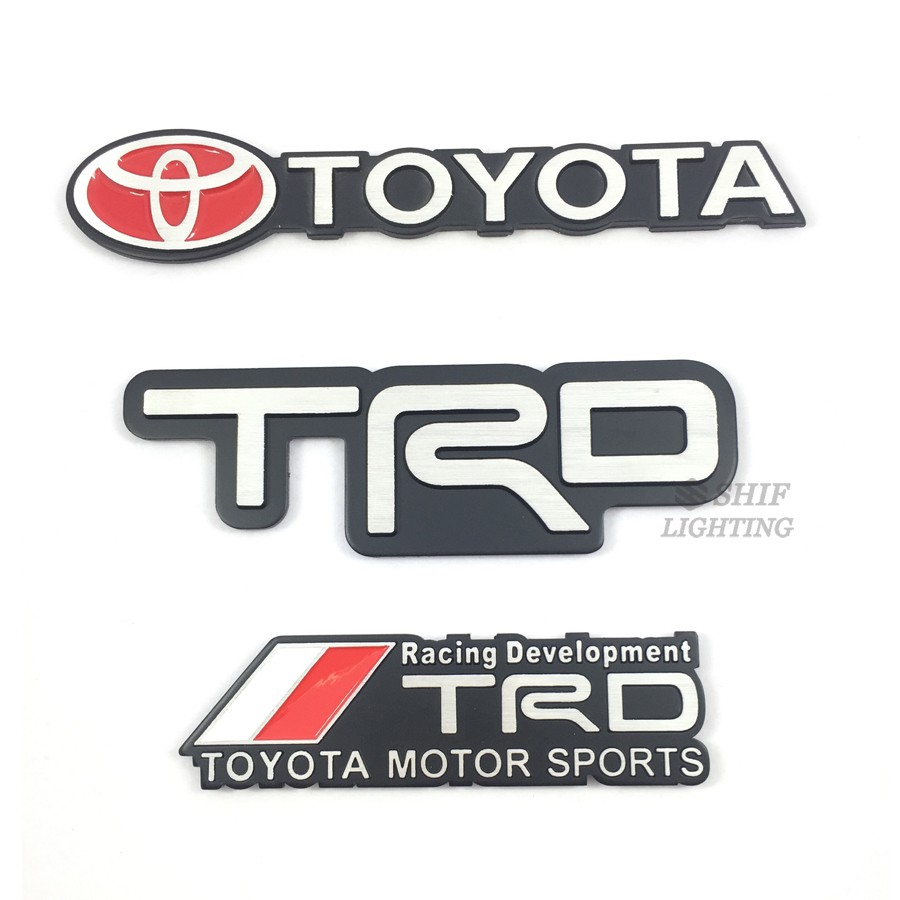 1 x Metal TRD Motor Sports Car Emblem Badge Sticker Toyota | Shopee ...