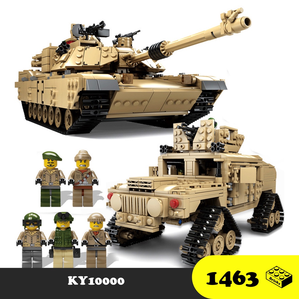 Kazi KY10000 Military Army M1A2 Abrams MBT Assembly Toy - Hummer ...