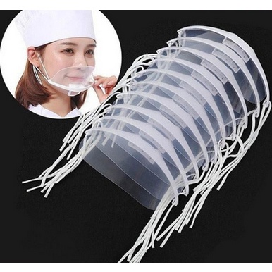 Transparent Face Mask Reused Catering Mask Anti Fog Catering Food Hotel ...
