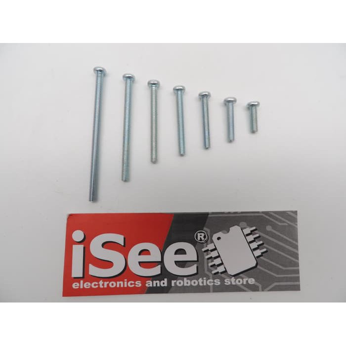 Screw bolts 5cm 3mm long 50mm positive round head diameter 3 mm ...