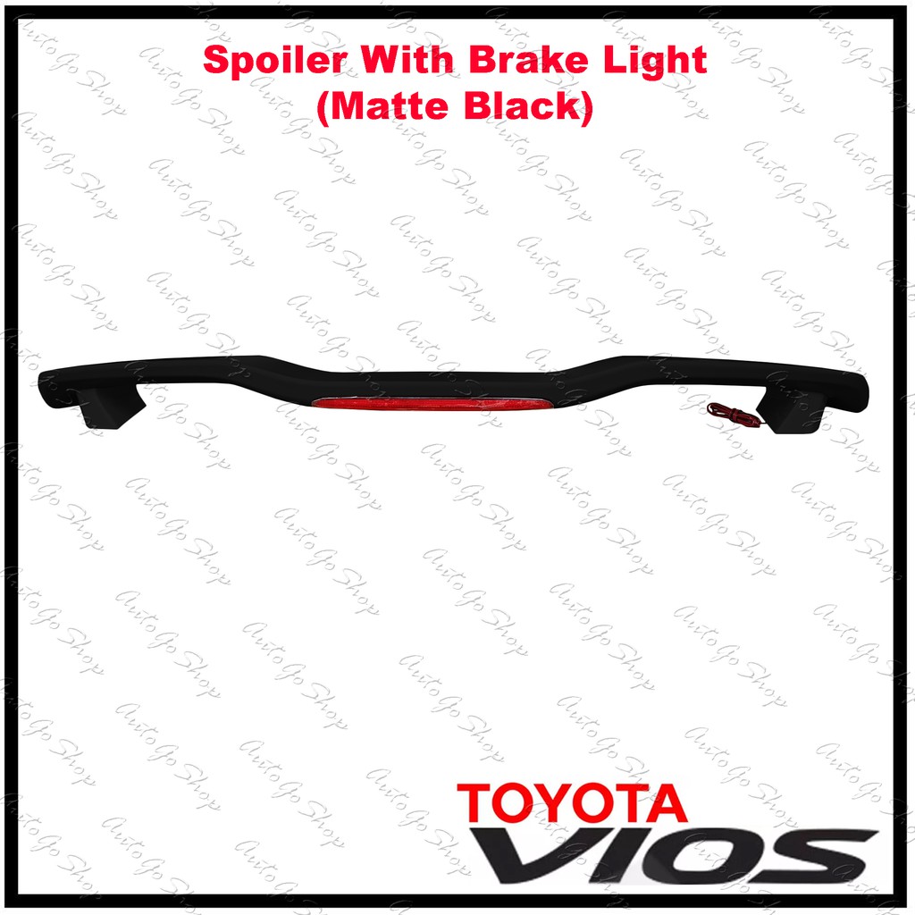 Toyota Vios 2019-2021 Gen 4 Rear Trunk Spoiler w/ Brake Light (Matte ...