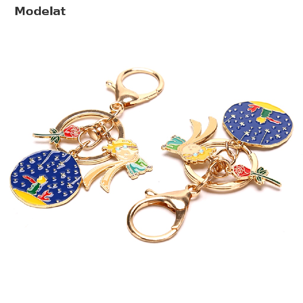 Modelat Fashion Metal Rose Keychains Starry Little Prince Keyring ...
