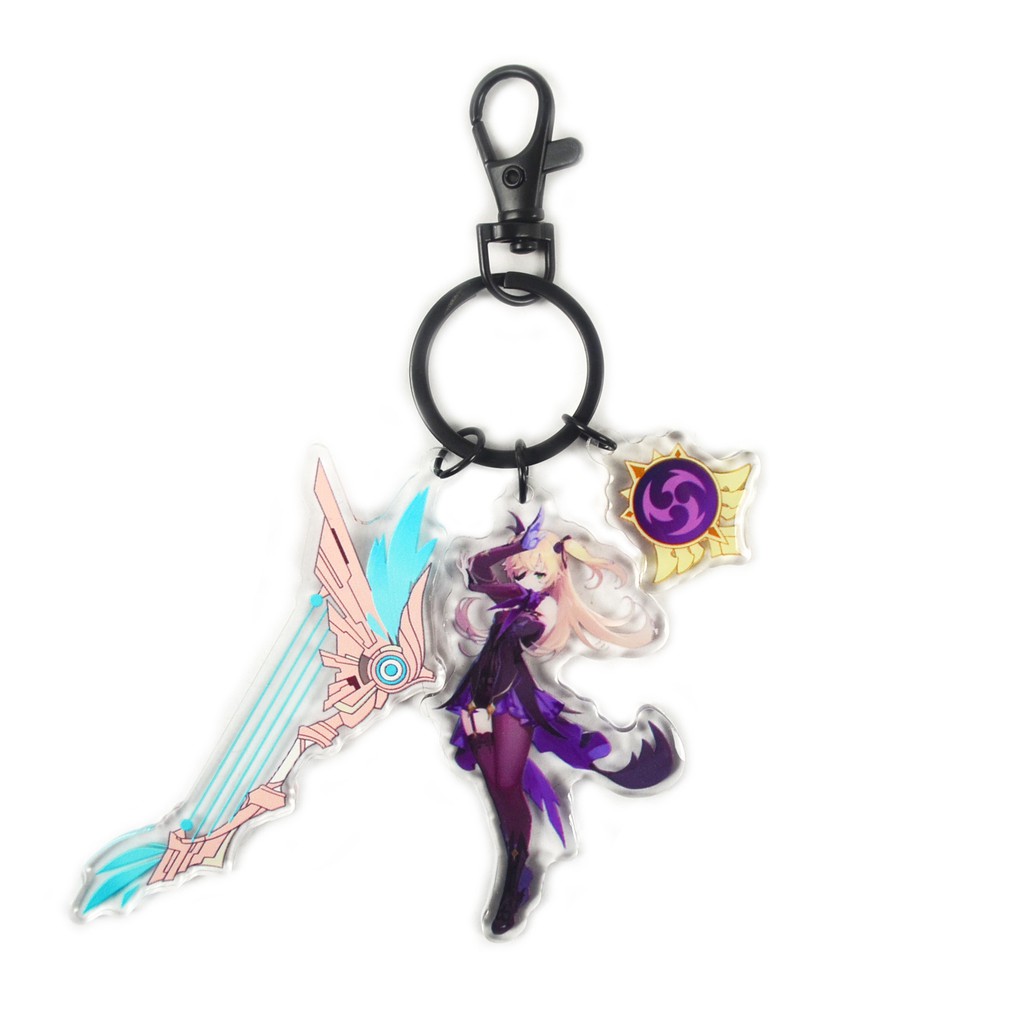 3 in 1 Genshin Impact Keychain Furina Wriothesley Character 3 in1 ...