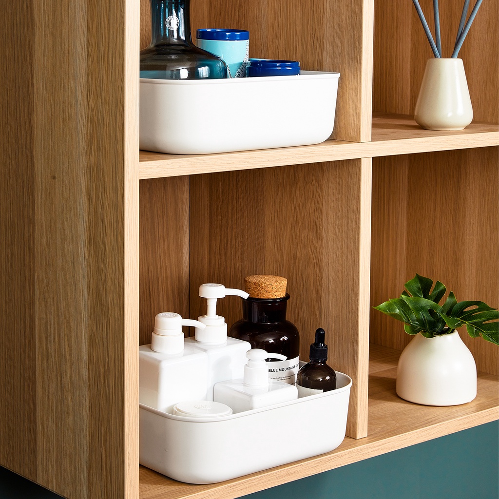 Vusign by Deli Plastic Storage Organizer Box With Lid Organizer Basket ...