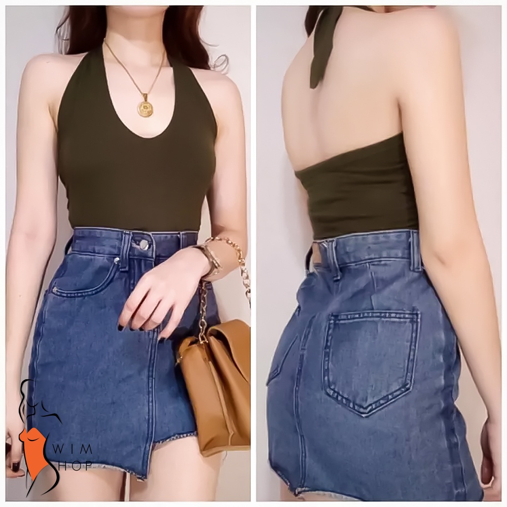 SS Halter Top Korean Fashion Women Tops Slim Fit | Shopee Philippines