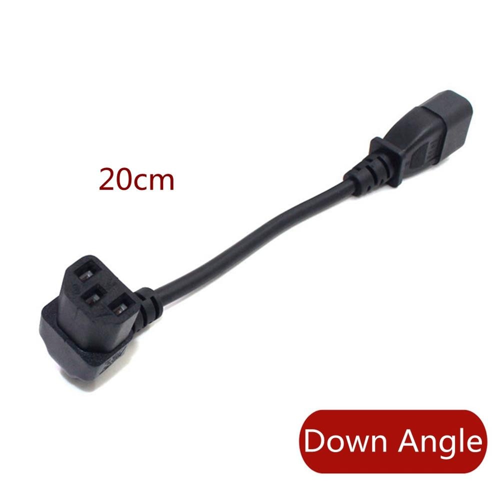 IEC60320 C13 Angle Converter Angle Extension Cable C13 to C14 PDU Angle Power Cables Male to ...