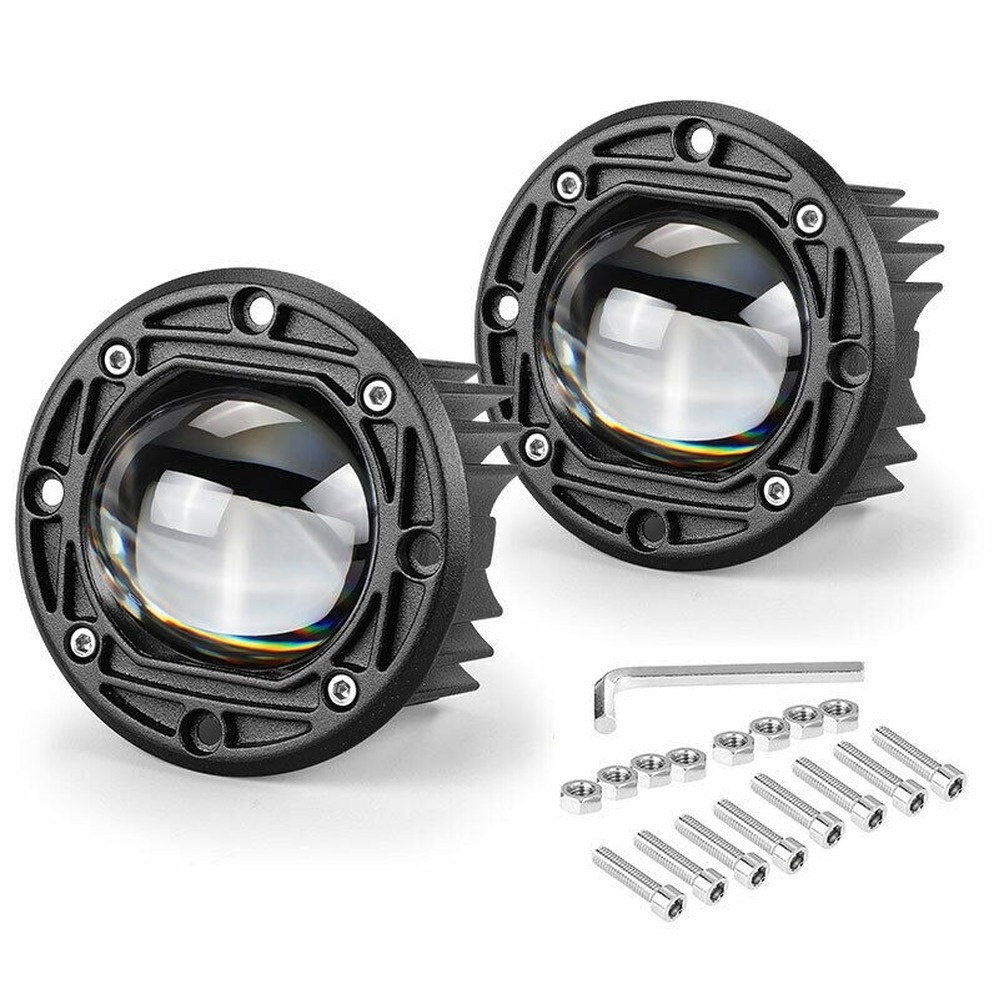 2 pcs 3 inch Spotlight Flush Mount LED Pods Work Light Bar Offroad ...