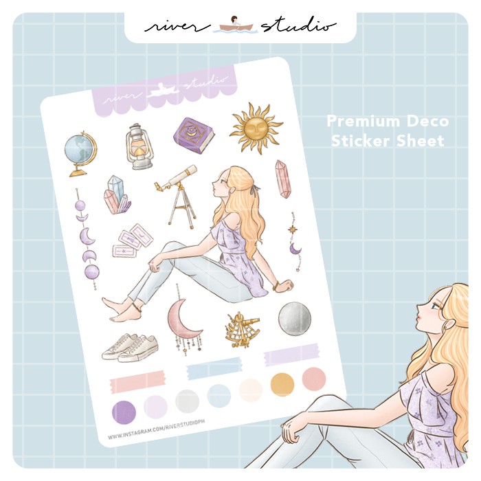 Celestial | TS016 | Astronomy Galaxy Themed Deco Stickers for Journal ...