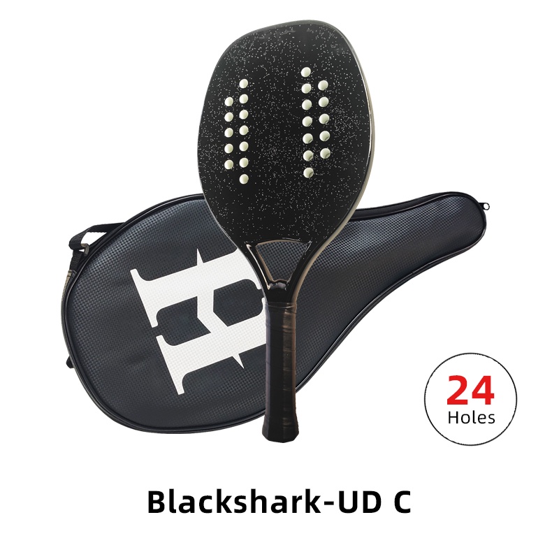HOOWAN Blackshark UD-C Beach Tennis Racket Carbon Double Straight Hole ...