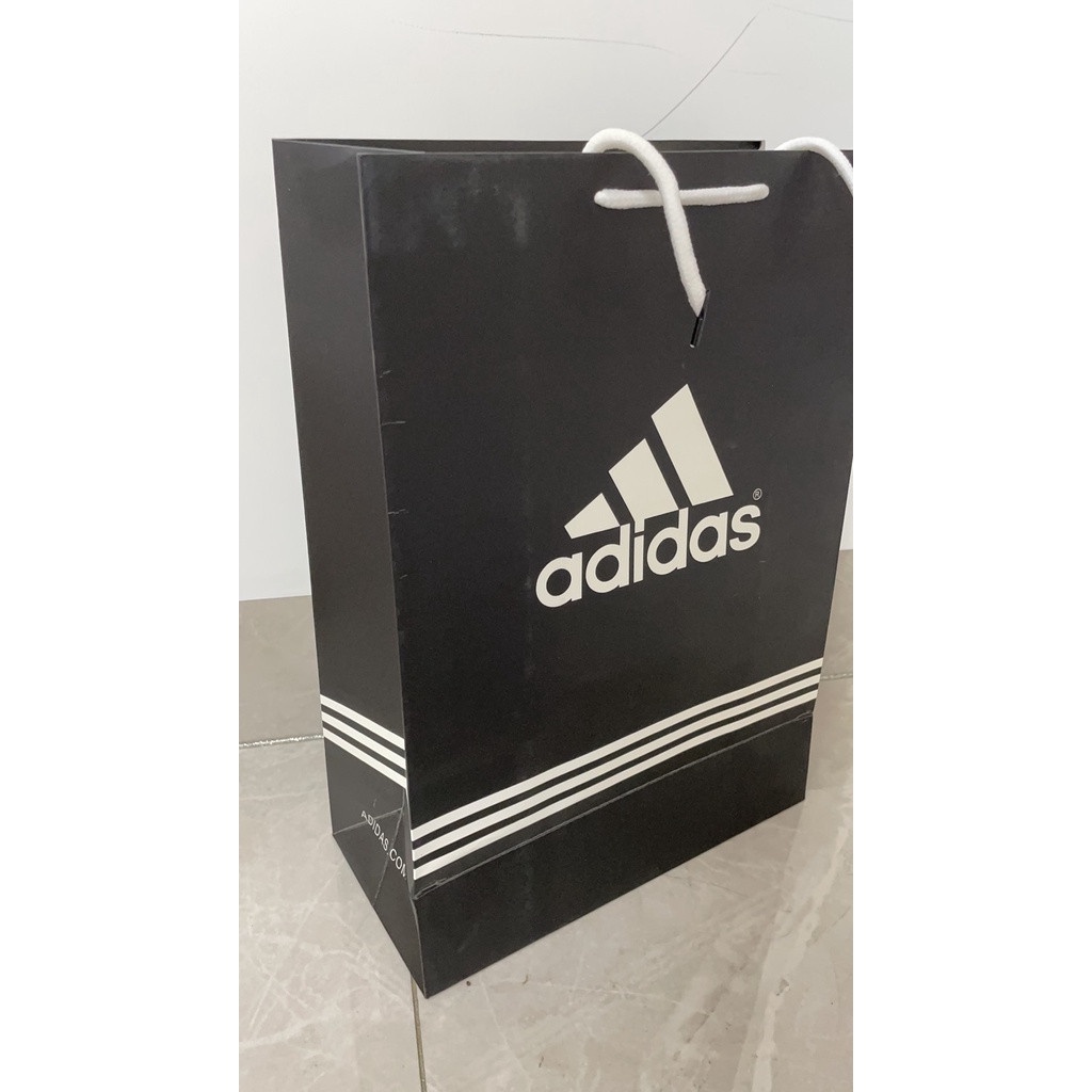 ADIDAS BLACK PAPER BAG Packaging bag Portable paper bag bag sport paper ...