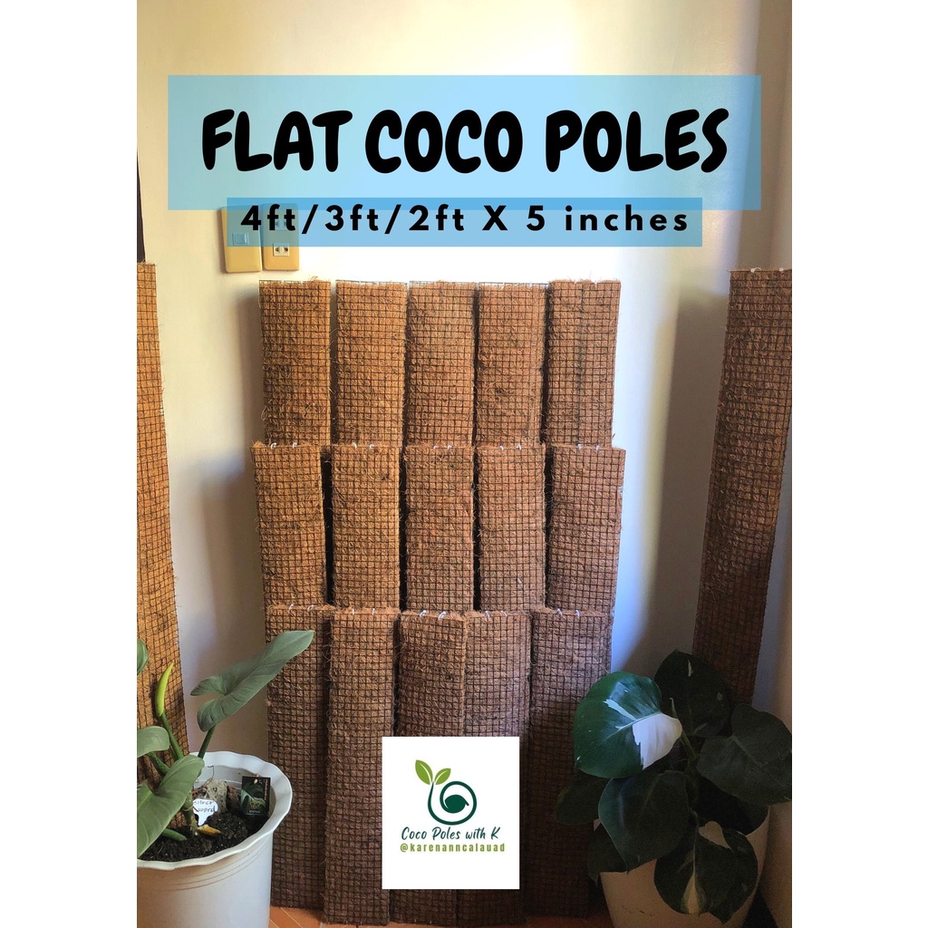 Flat Poles ANTI RUST (PVC Coated Mesh Wire) Flat Pole, Coco Pole, Plant ...