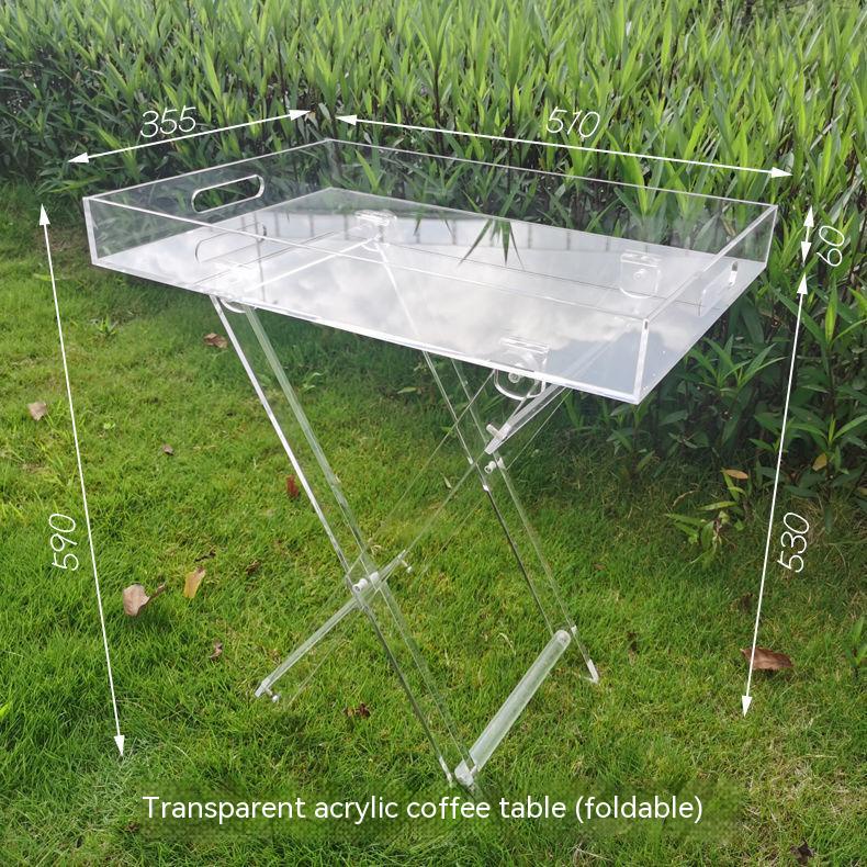 Table ins Style Influencer Transparent Acrylic Coffee Light Luxury ...