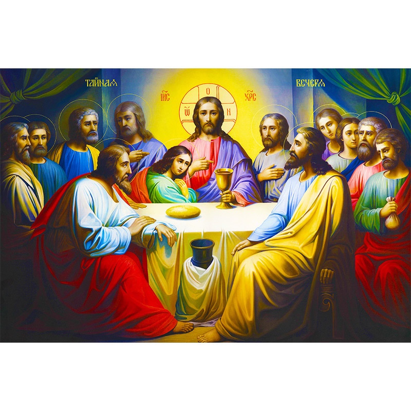 5D diamond painting last supper Christian full bead cross stitch ...
