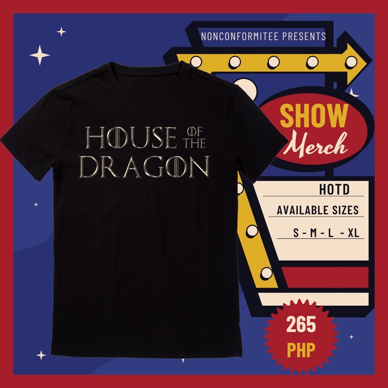House of the Dragon Merch Unisex T-shirt Cotton Rubberized Print ...