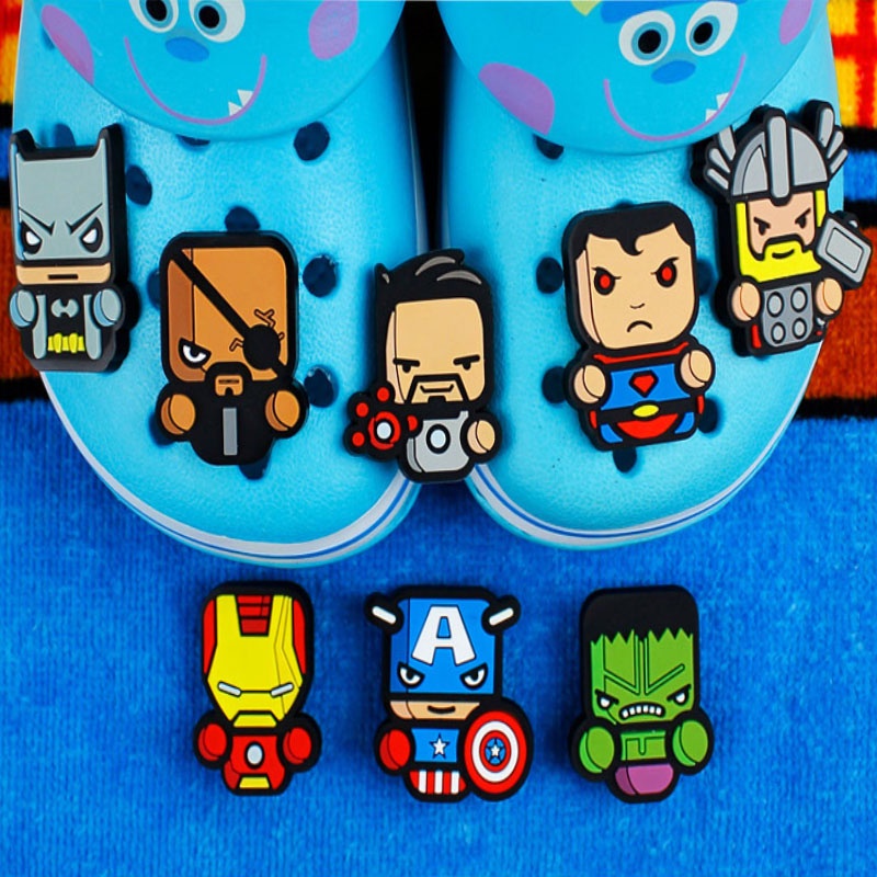 Croc jibitz Anime Marvel's The Avengers Cartoon Role Bae Clog Charms ...