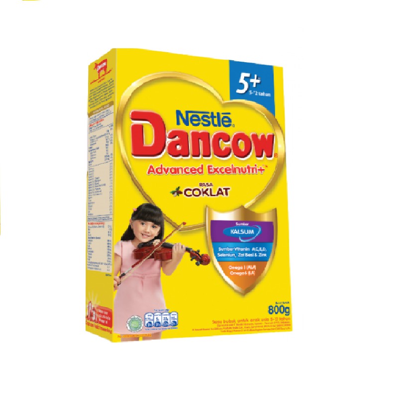 Nestle Dancow Calcium Chocolate 5 + Box 800gr Packaging | Shopee ...