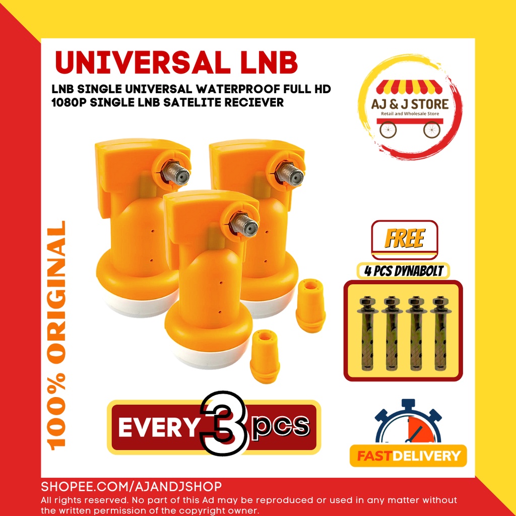LNB UNIVERSAL WATERPROOF FULL HD SINGLE FOR ALL SATELITE RECEIVER ...
