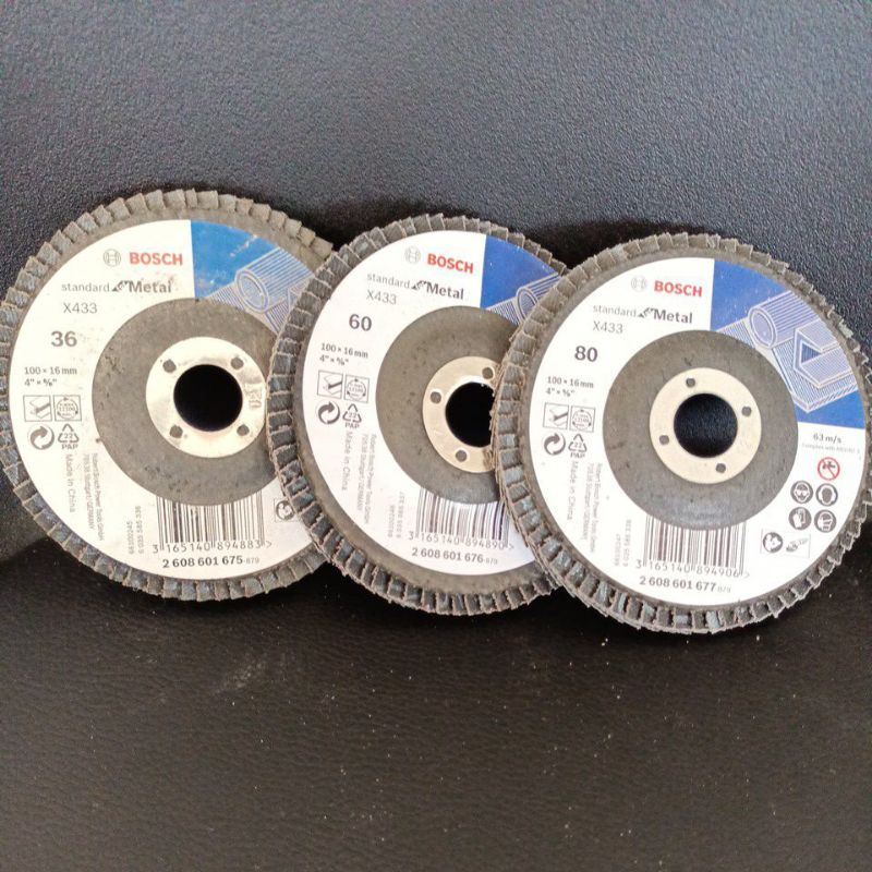 BOSCH Flap Disc 36/60/80/ 120 (metal) | Shopee Philippines